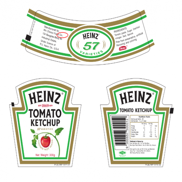 Heinz Label Template